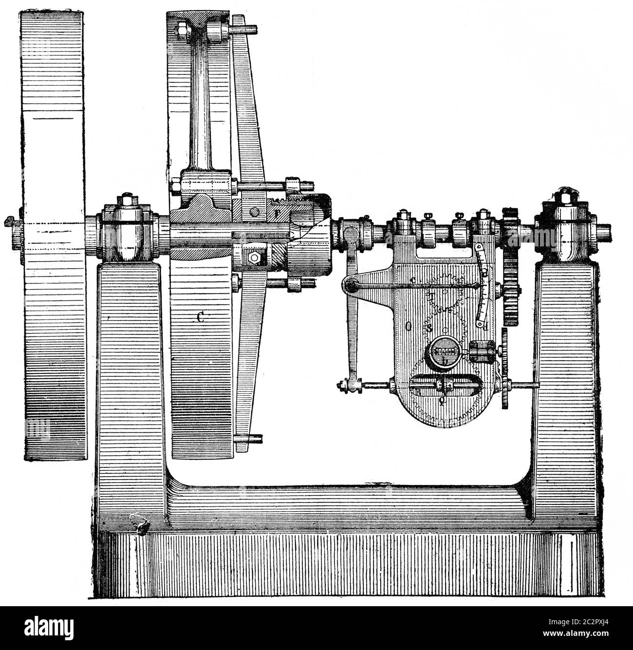 Dynamometer was bending Mr. Megy, vintage engraved illustration ...