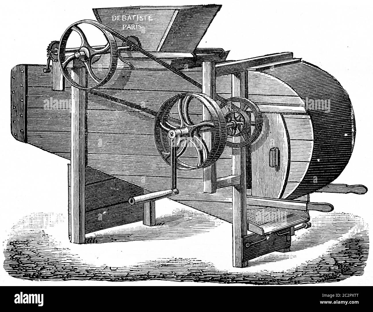 Old winnowing machine Cut Out Stock Images & Pictures - Alamy