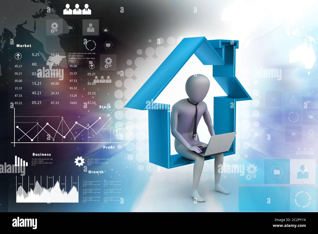 Work at home concept Stock Photo - Alamy