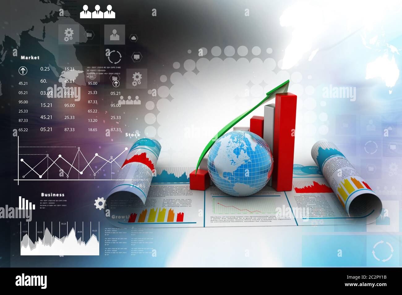 Financial report presentation showcasing business hi-res stock ...