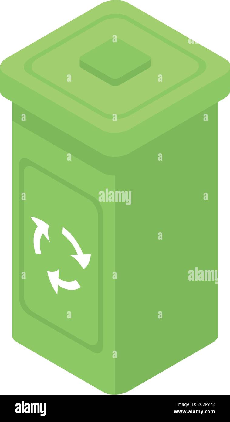 Plastic recycle bin icon, isometric style Stock Vector Image & Art - Alamy