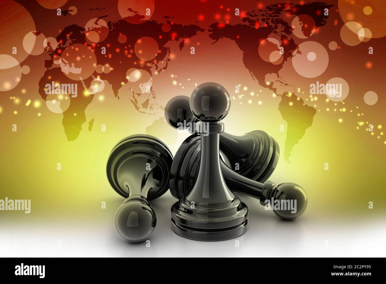 black pawn isolated on colour Stock Photo - Alamy