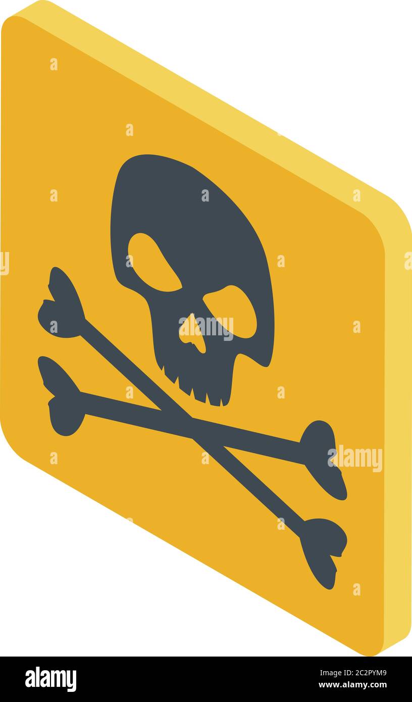 Biohazard skull sign icon, isometric style Stock Vector Image & Art - Alamy