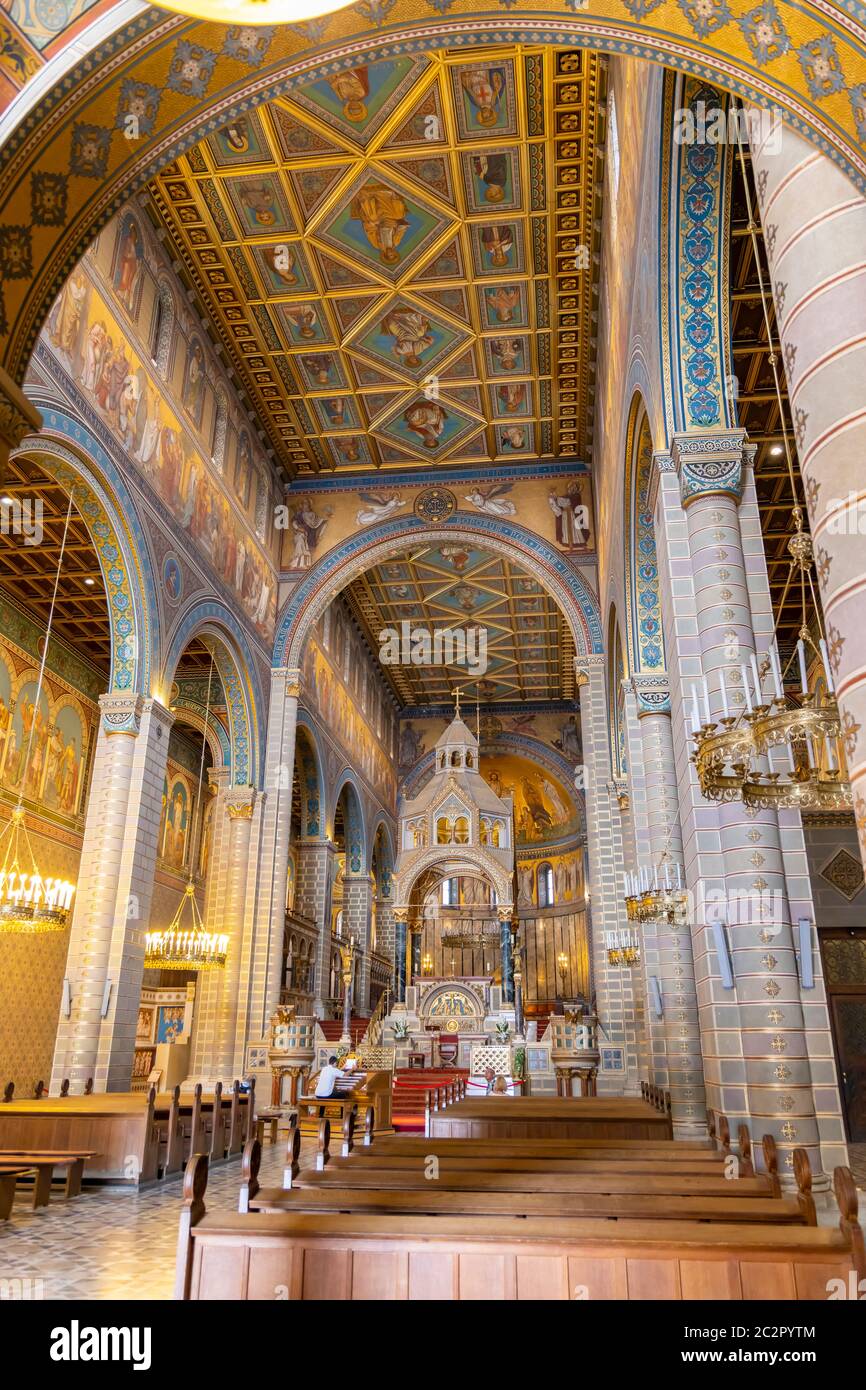 interior of Pecs Cathedral, Baranya County, Hungary Stock Photo - Alamy