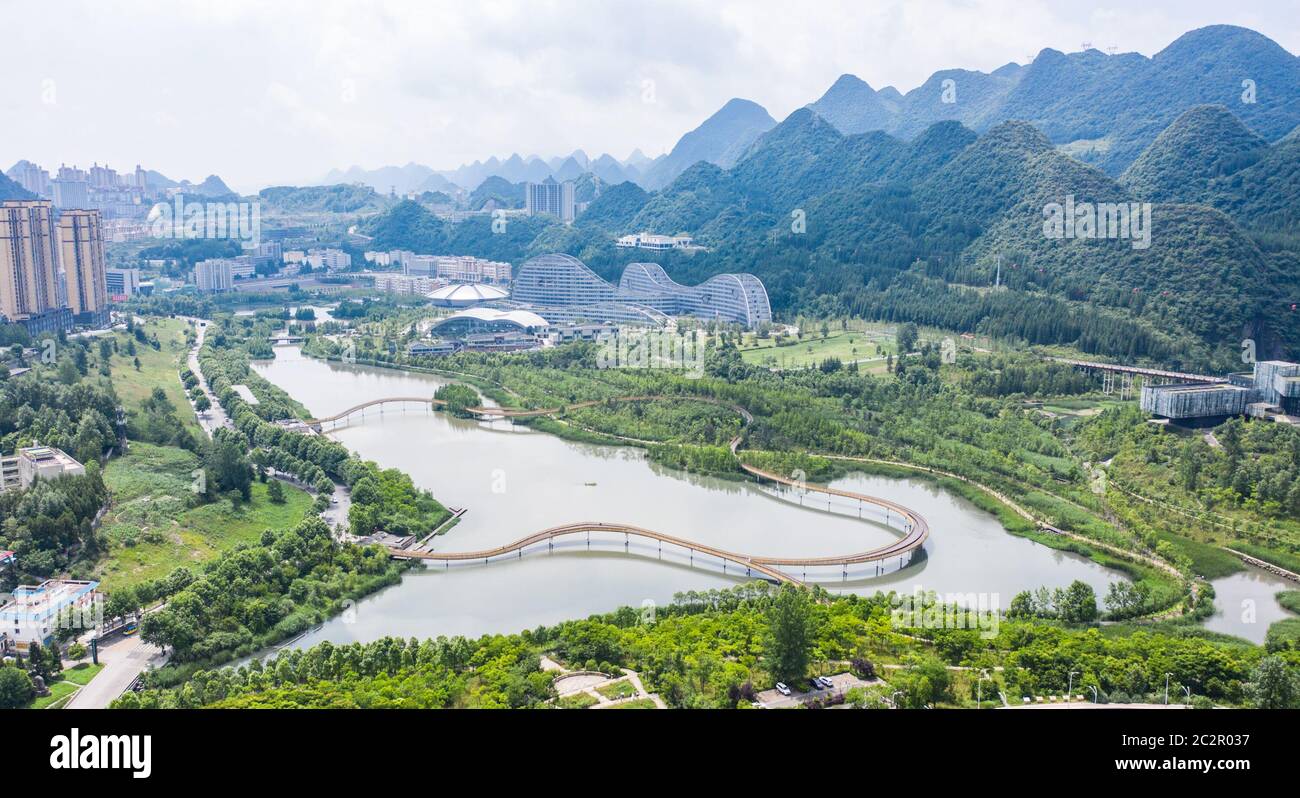 Liupanshui. 17th June, 2020. Aerial photo taken on June 17, 2020 shows ...