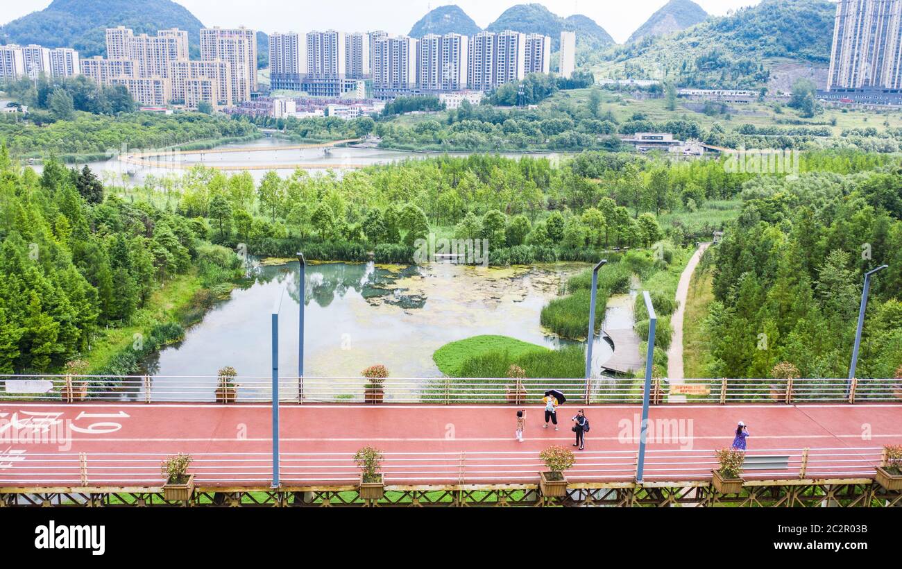 Liupanshui. 17th June, 2020. Aerial photo taken on June 17, 2020 shows ...