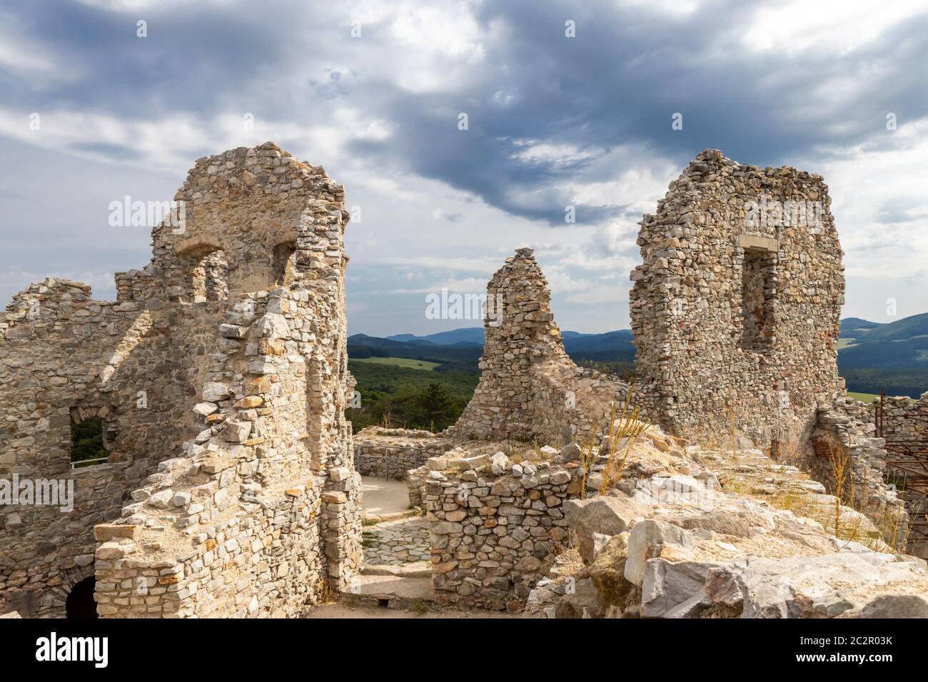 Ruins of Hrusov Castle, Zlate Moravce District, Nitra Region, Slovakia ...