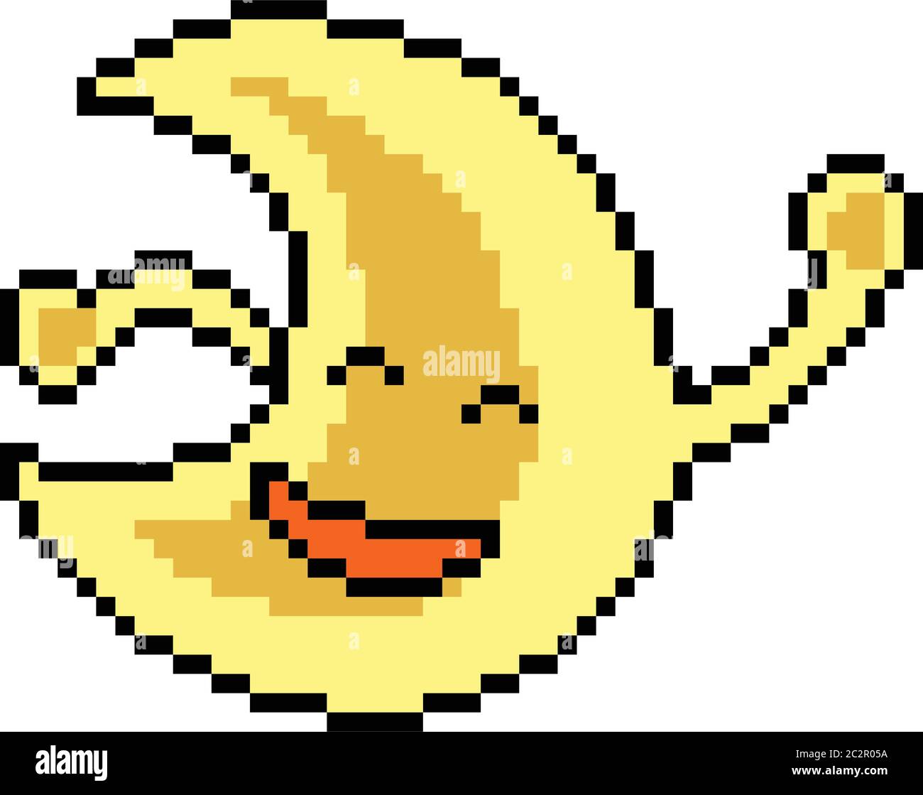 Moon cartoon pixel art Stock Vector Images - Alamy