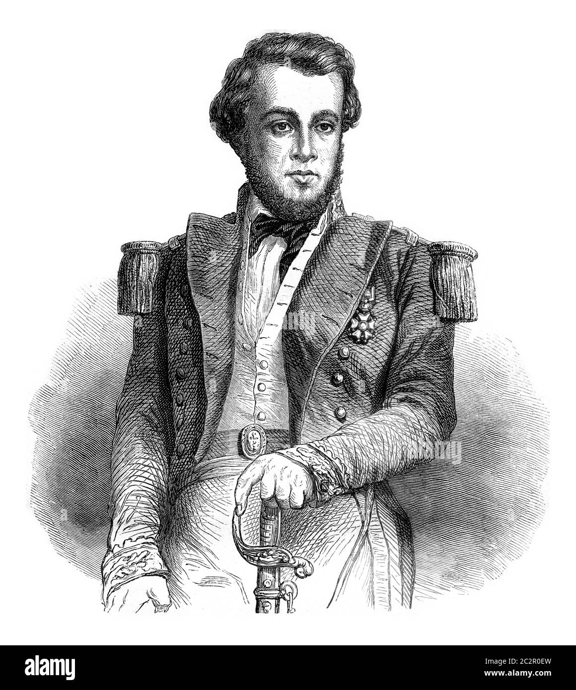 Lieutenant Bellot, vintage engraved illustration. Magasin Pittoresque ...