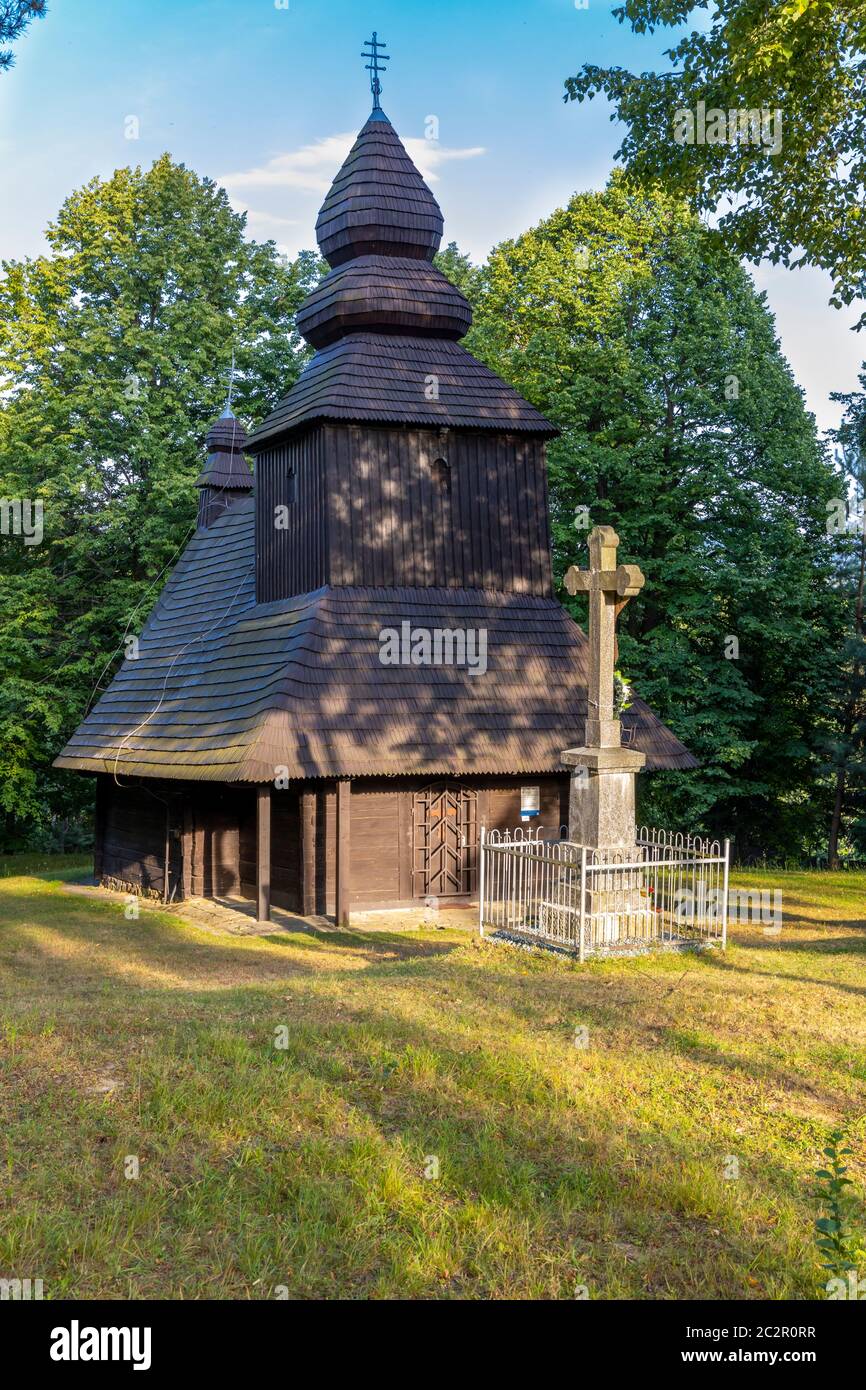 Wooden church in Ruska Bystra, Slovakia Stock Photo - Alamy