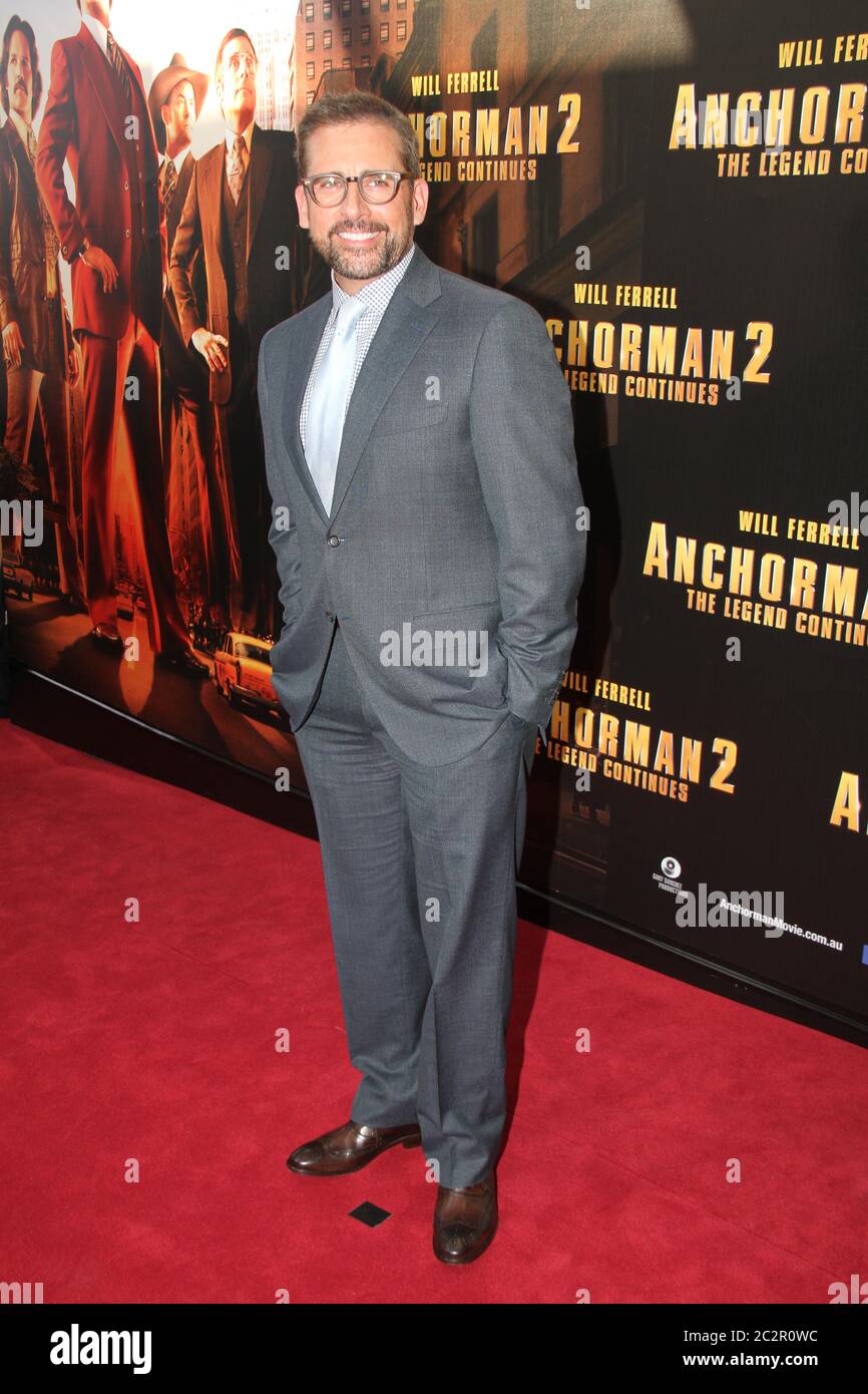 Steve Carell “Brick Tamland” arrives on the ‘burgundy carpet’ for the ...