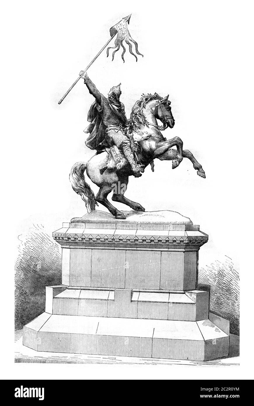 Equestrian statue of William the Conqueror, by Rochet, inaugurated at ...