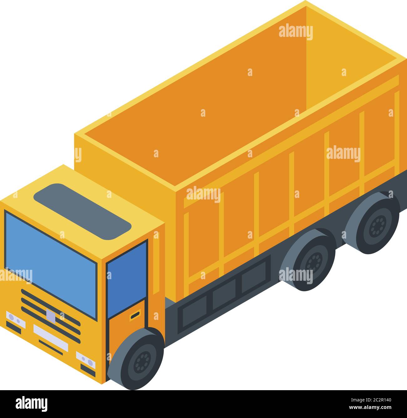 Yellow tipper Stock Vector Images - Alamy