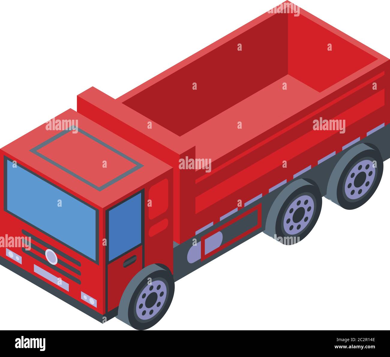 Red tipper icon, isometric style Stock Vector Image & Art - Alamy