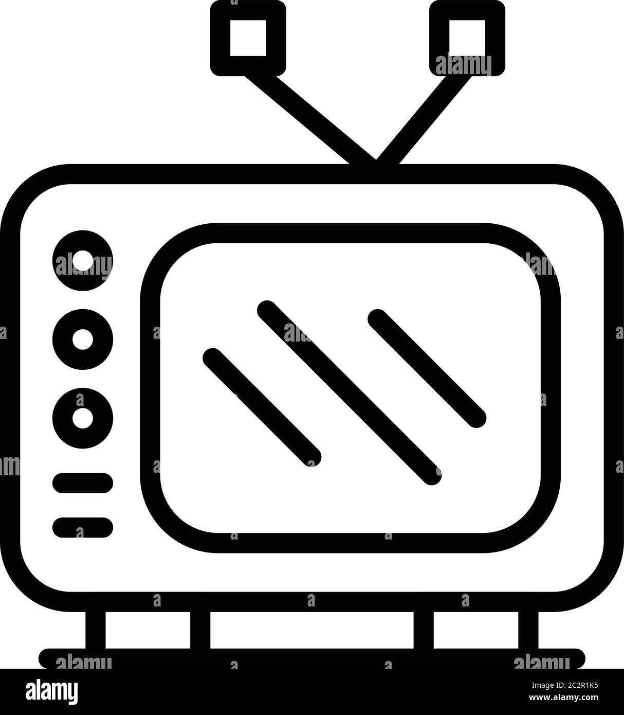 Old tv icon, outline style Stock Vector Image & Art - Alamy