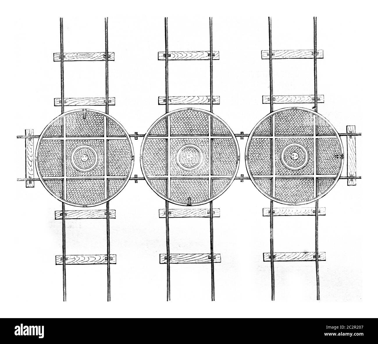 Parallel railroad tracks Cut Out Stock Images & Pictures - Alamy