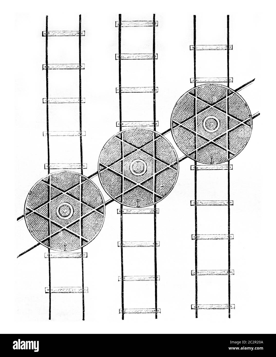 Parallel railroad tracks Cut Out Stock Images & Pictures - Alamy