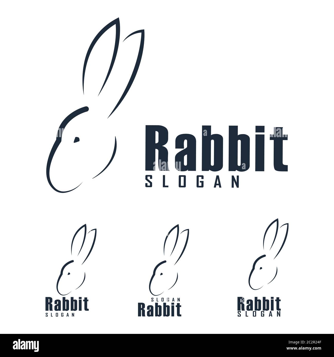 Rabbit logo icon graphic. line symbol illustration. Design template ...