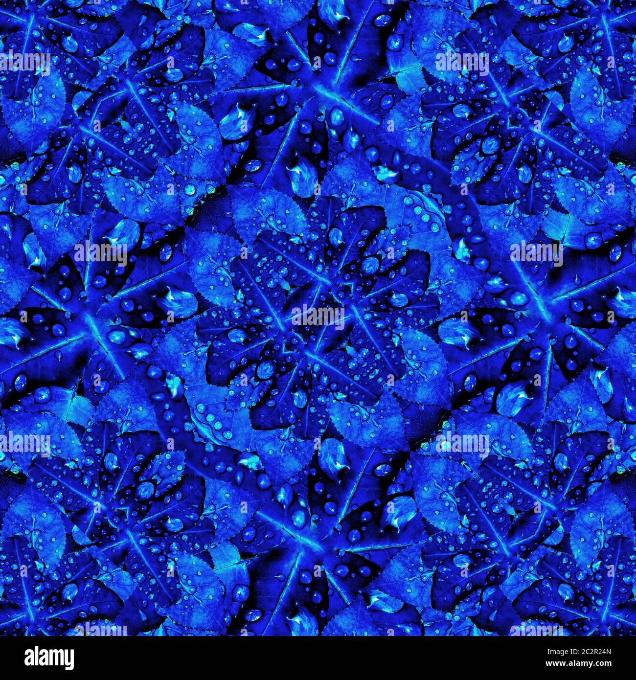 Unique Digital Ornate Leaves Motif Seamless Pattern Stock Photo - Alamy