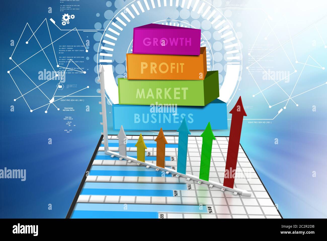 Business growth graph and chart Stock Photo - Alamy
