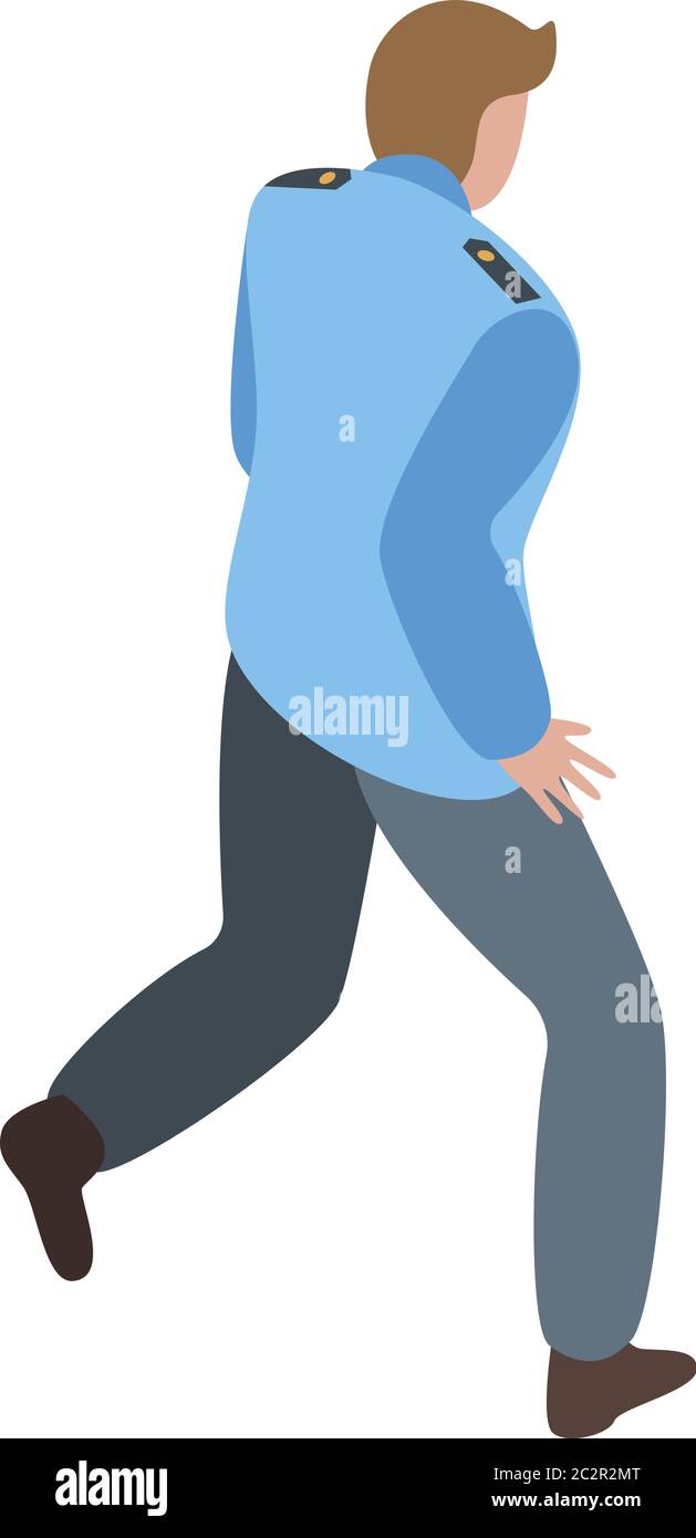 Running personal guard icon, isometric style Stock Vector Image & Art ...