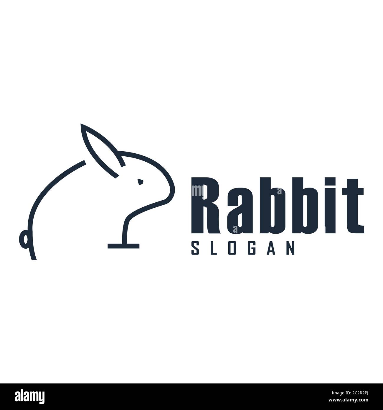 Rabbit logo icon graphic. line symbol illustration. Design template ...
