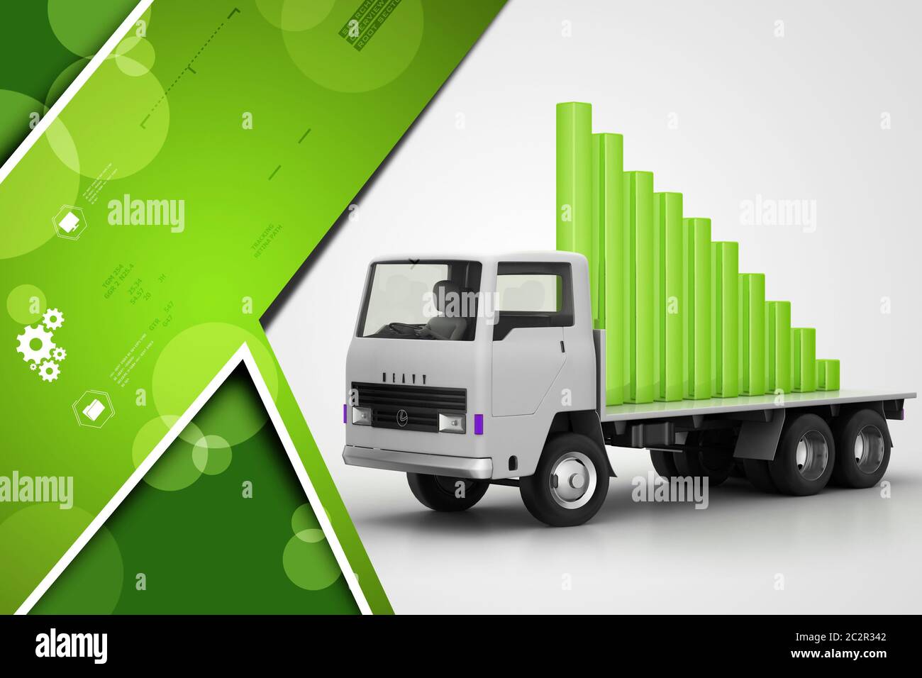 Transportation of business graph in truck Stock Photo - Alamy