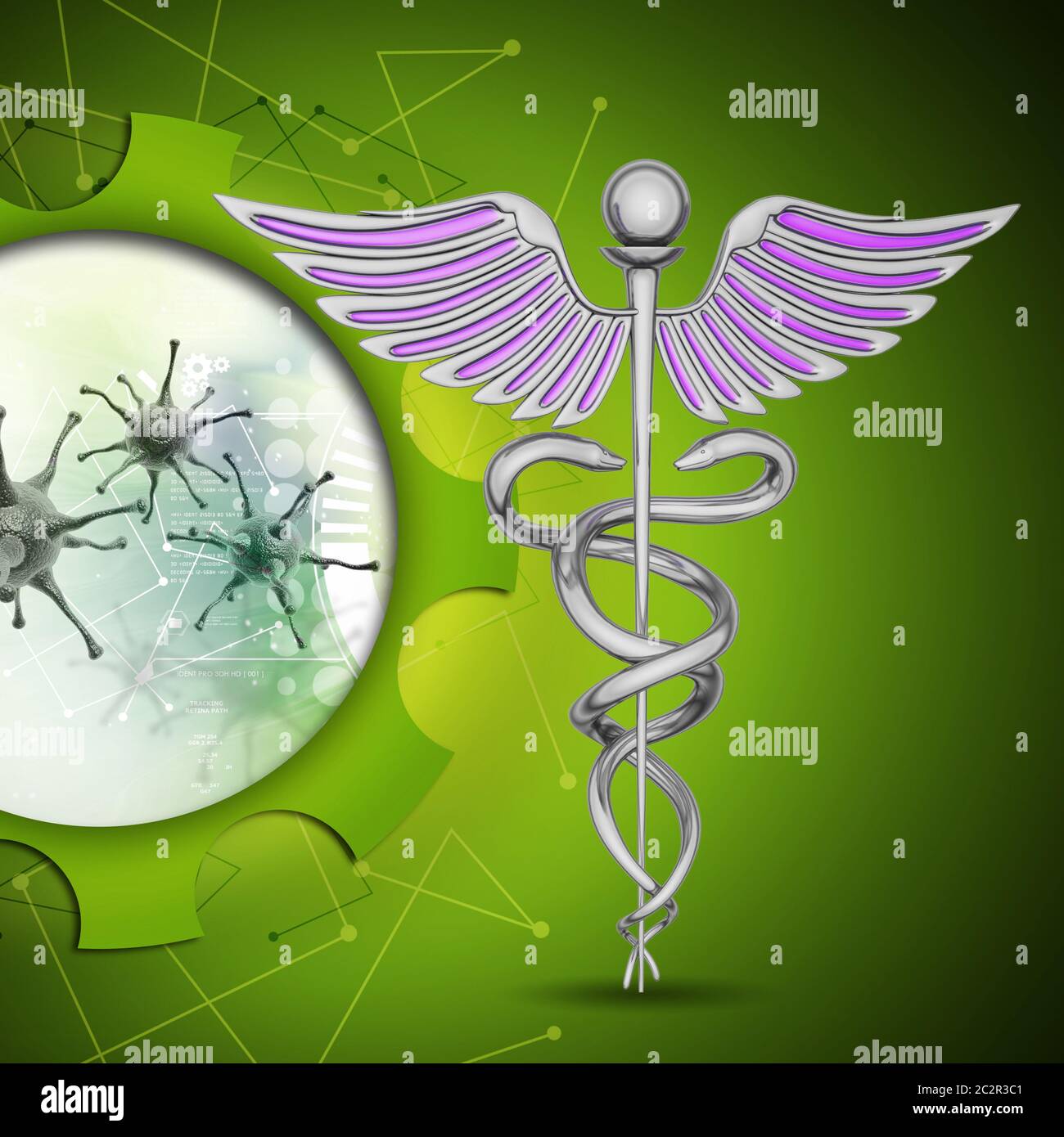 caduceus medical symbol Stock Photo - Alamy