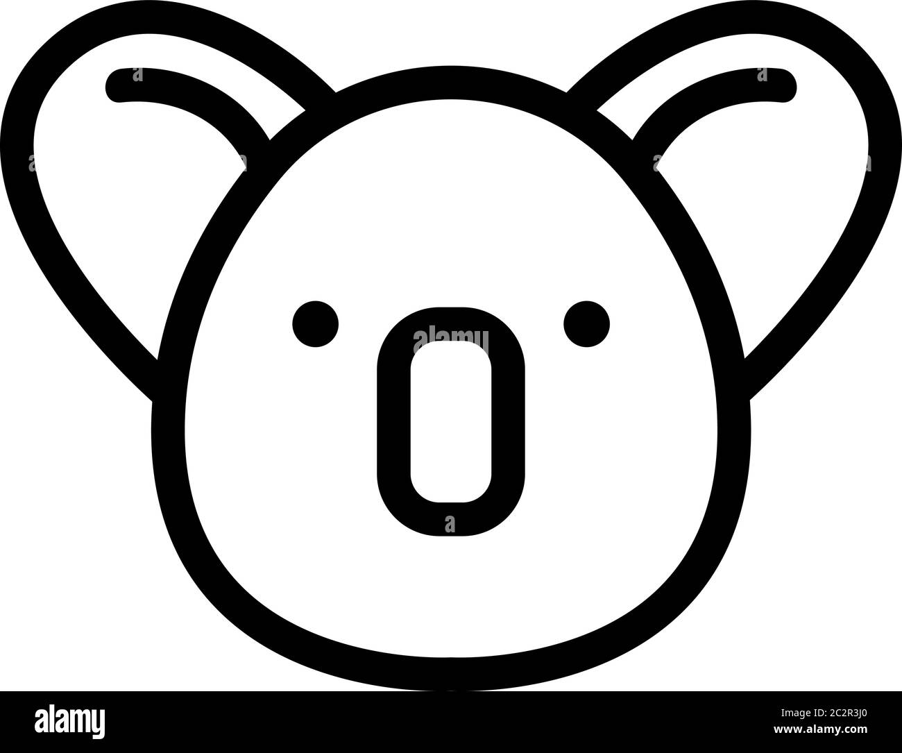 koala animal bear icon vector outline illustration Stock Vector Image ...