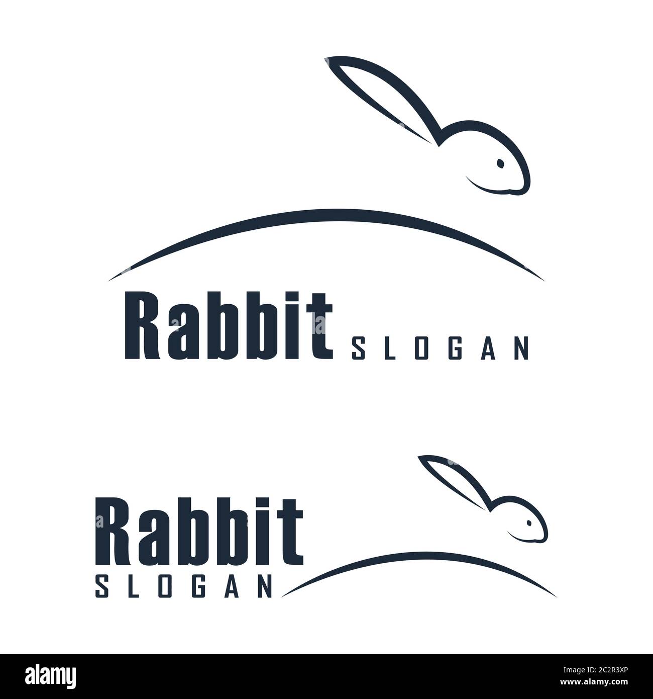 Rabbit logo icon graphic. line symbol illustration. Design template ...