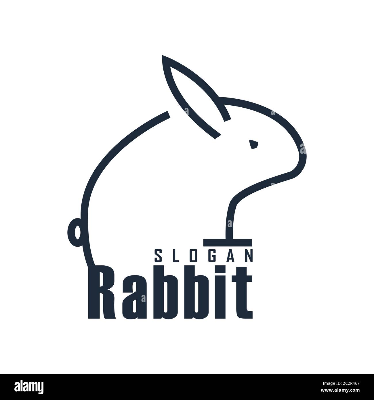 Rabbit logo icon graphic. line symbol illustration. Design template ...