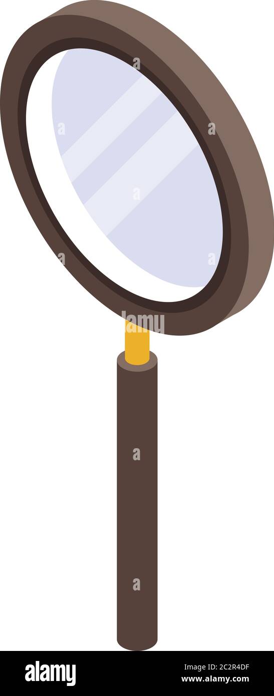 Old investigator magnifier icon Stock Vector Images - Alamy