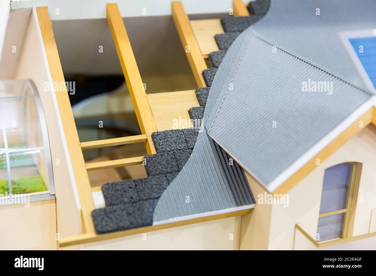 Model of house, thermal insulation of roof concept. Energy and money ...