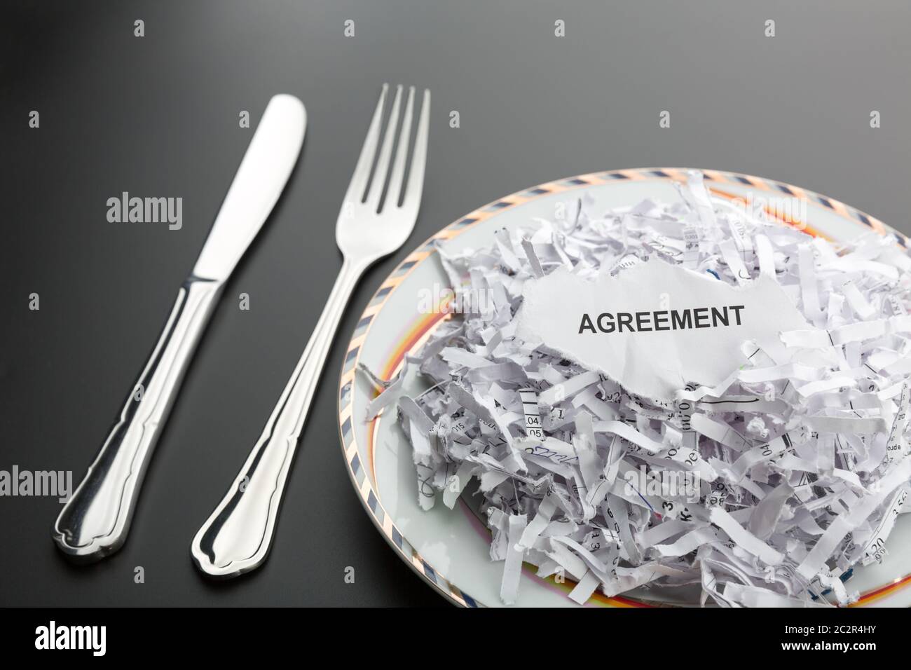 Shredded paper on plate hi-res stock photography and images - Alamy