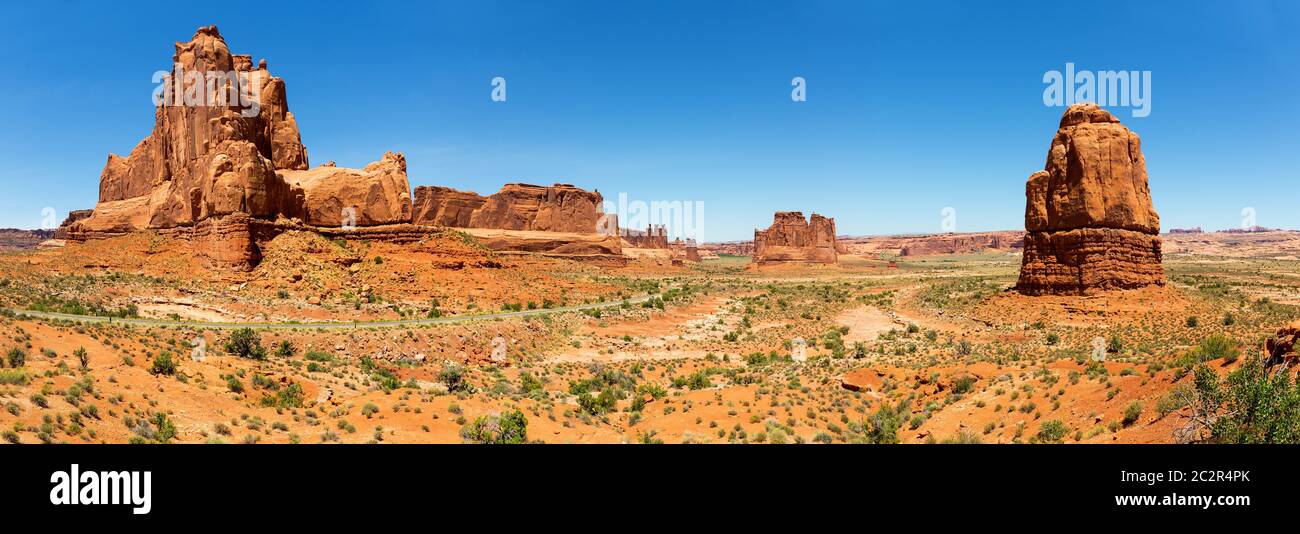 Valley landscape in arches hi-res stock photography and images - Alamy