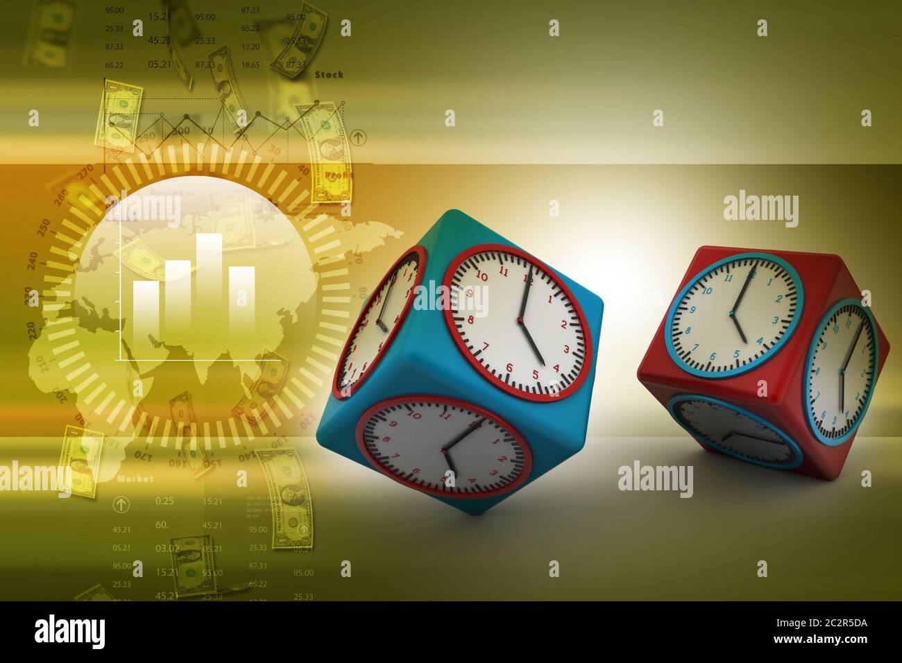 3d watch in cube Stock Photo - Alamy