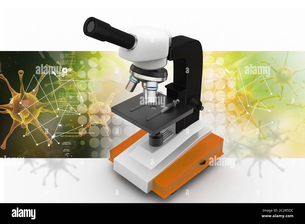 microscope on abstract background Stock Photo - Alamy