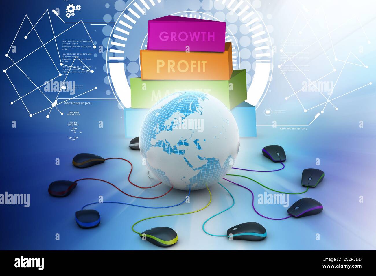 3d globe computer hi-res stock photography and images - Alamy