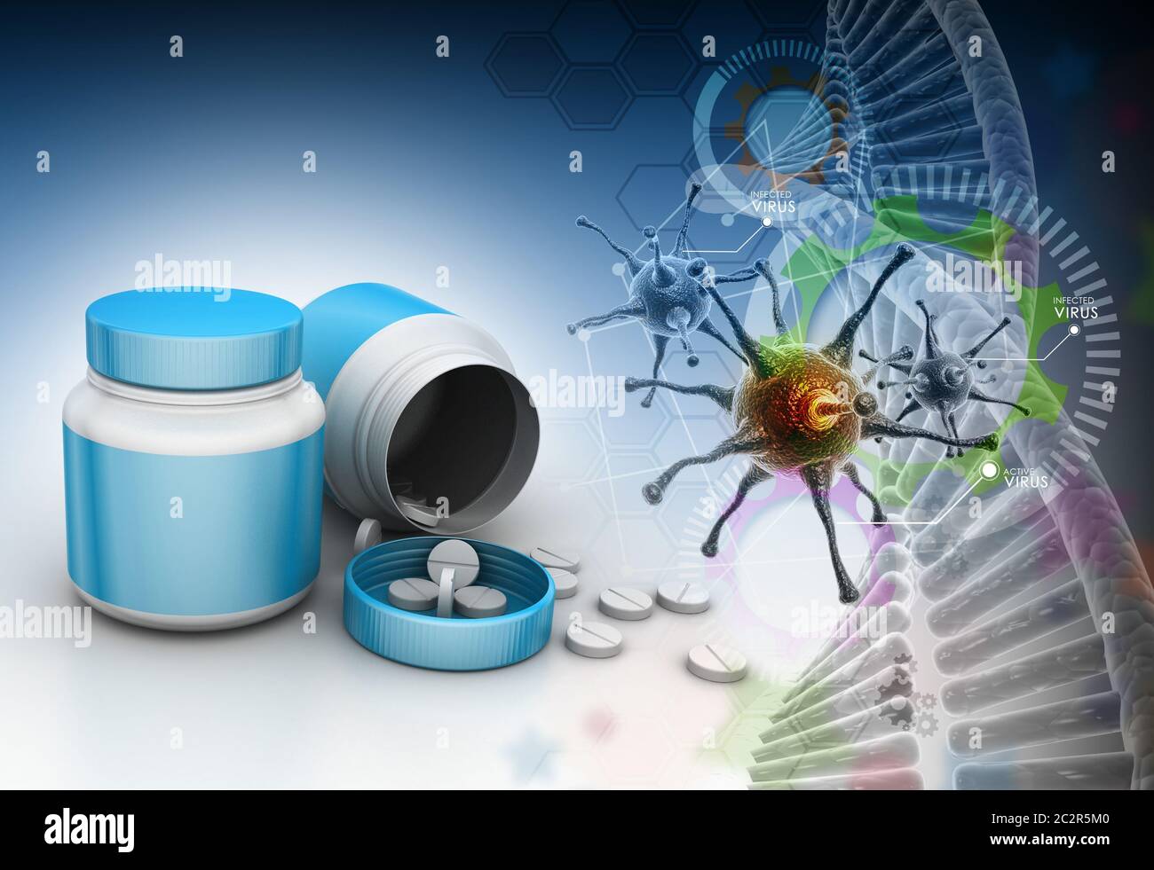 medicine bottle and pills Stock Photo - Alamy