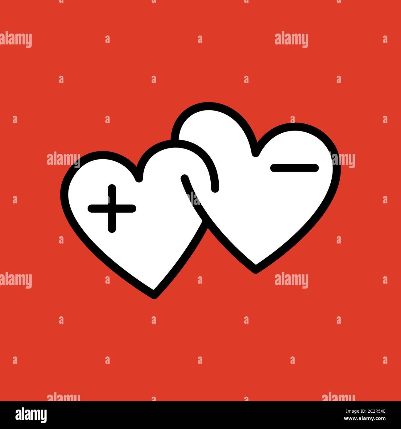 Heart outline symbol plus sign hi-res stock photography and images - Alamy