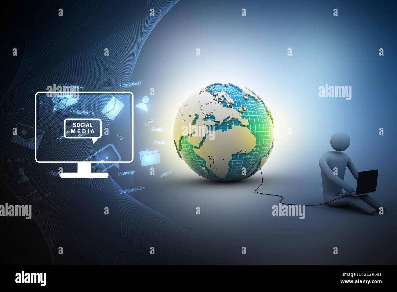 Person laptop map hi-res stock photography and images - Alamy