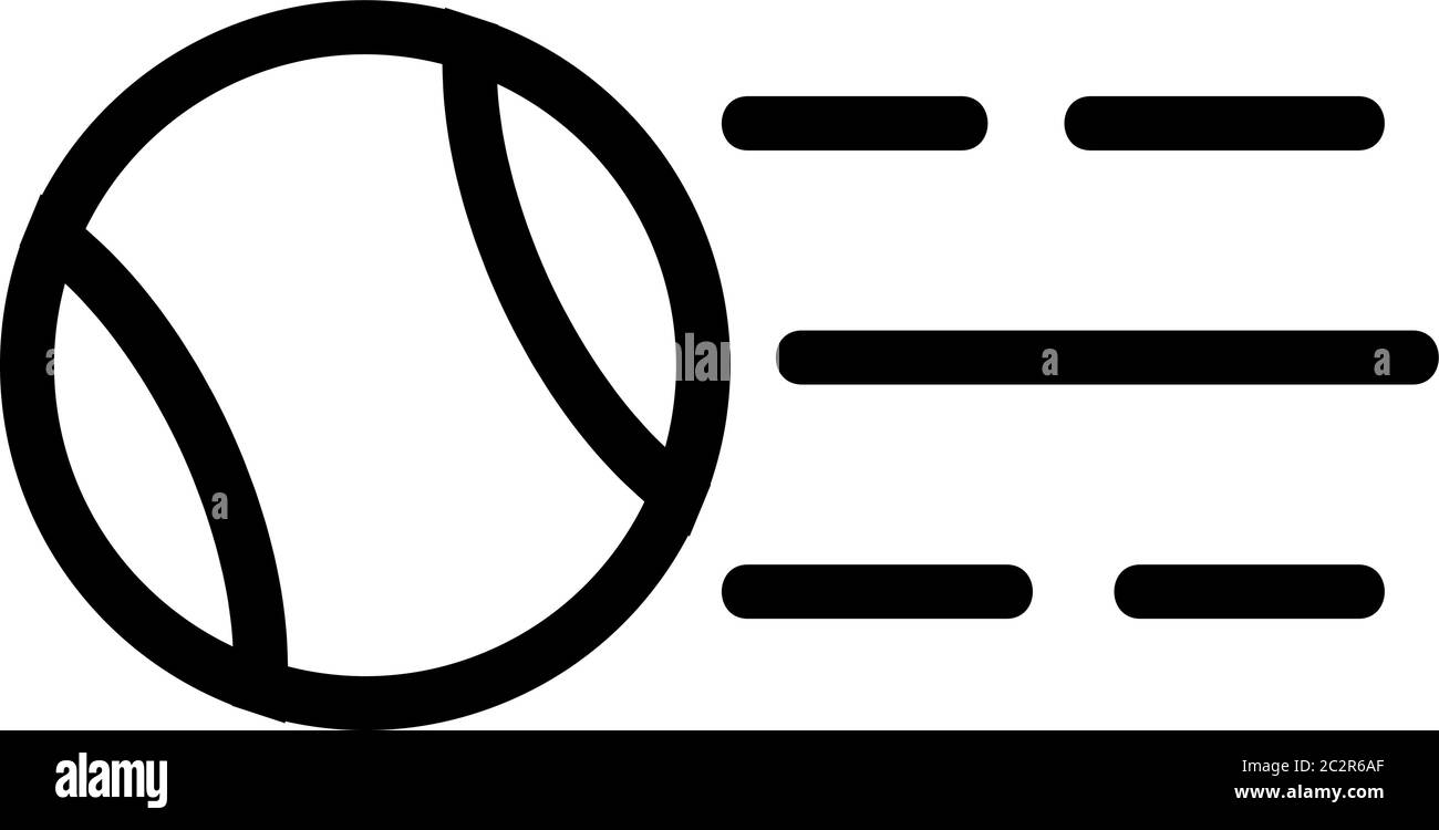 flying ball icon vector outline illustration Stock Vector Image & Art ...
