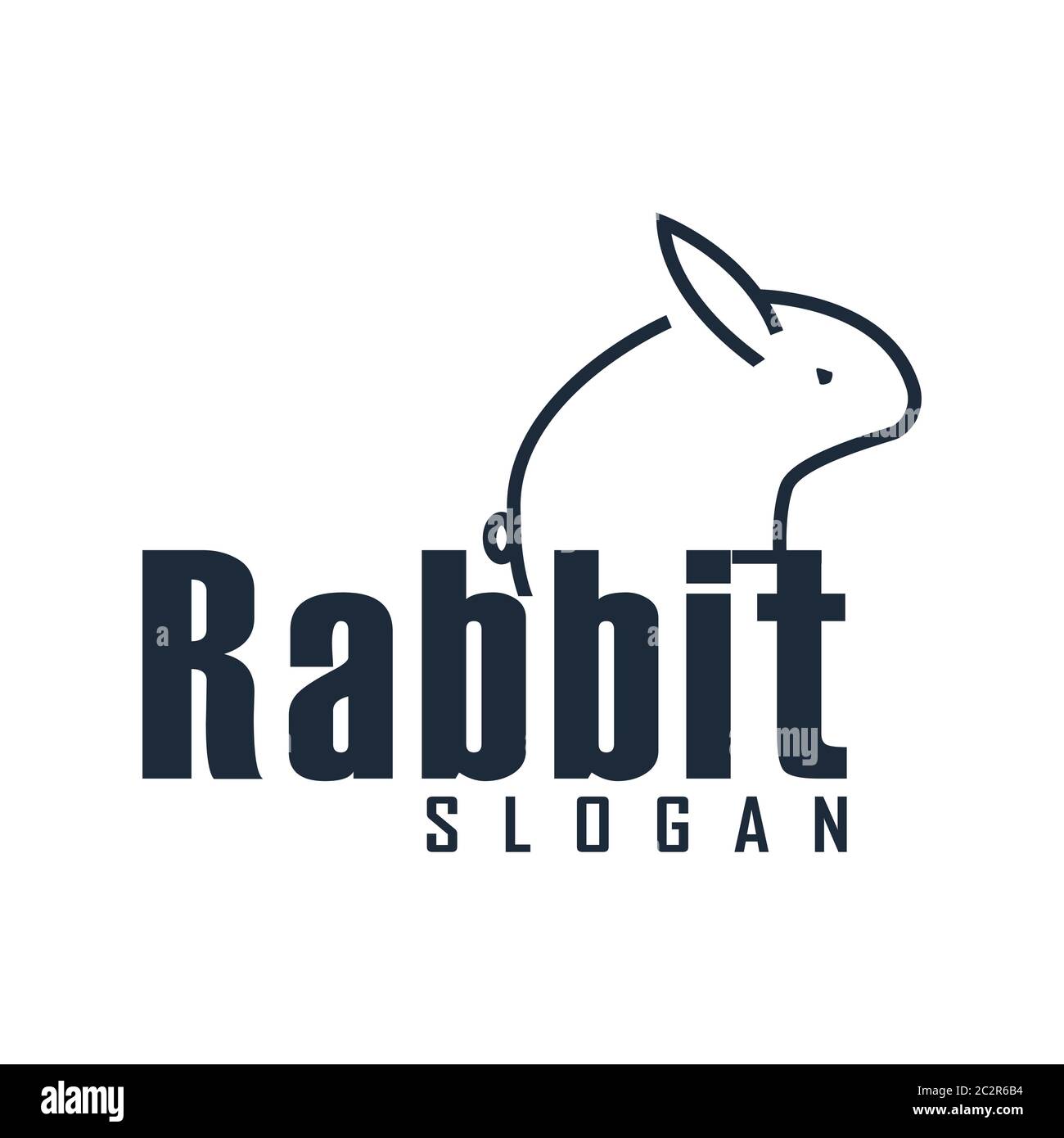 Rabbit logo icon graphic. line symbol illustration. Design template ...