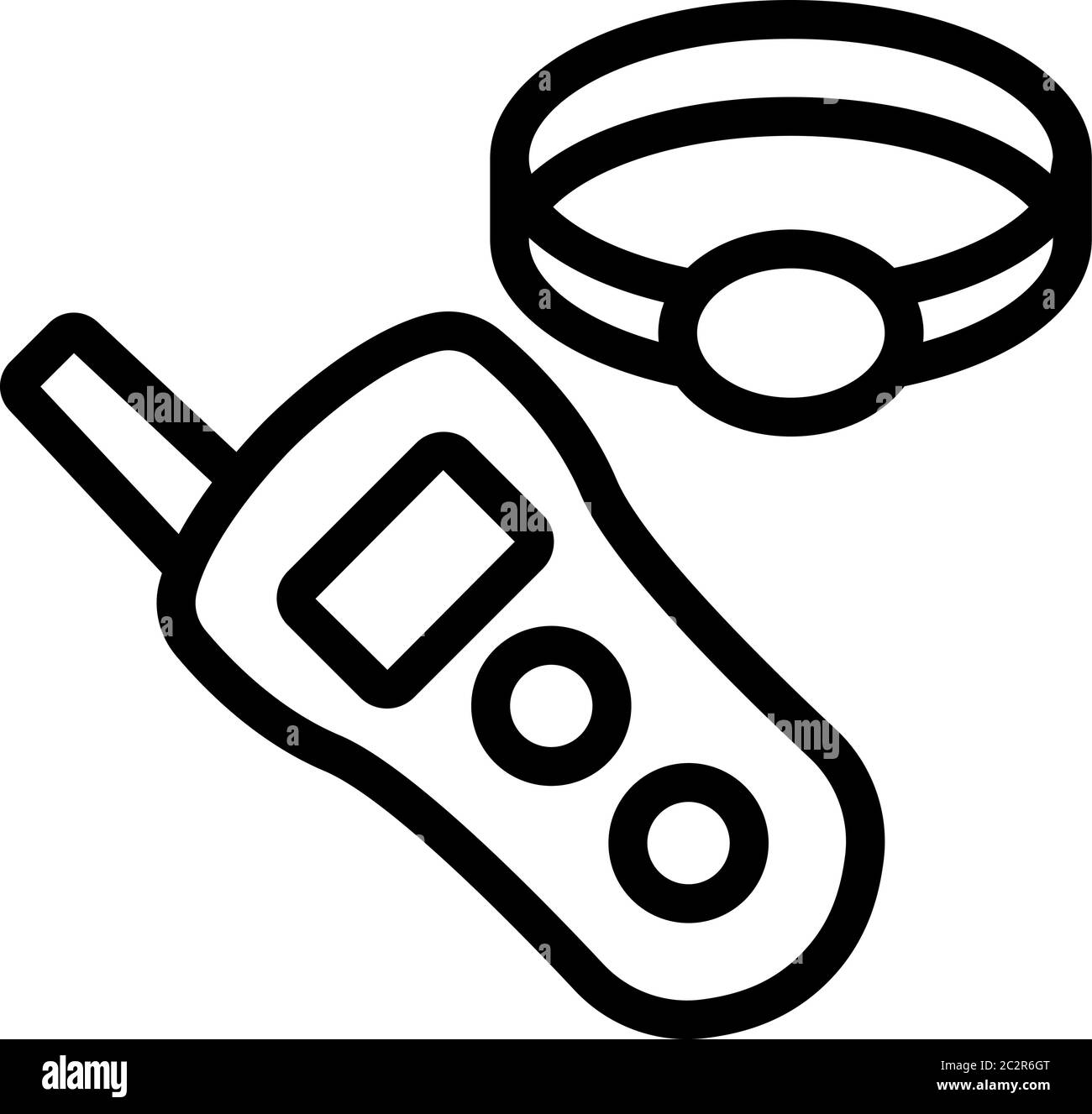dog training remote control equipment icon vector outline illustration ...