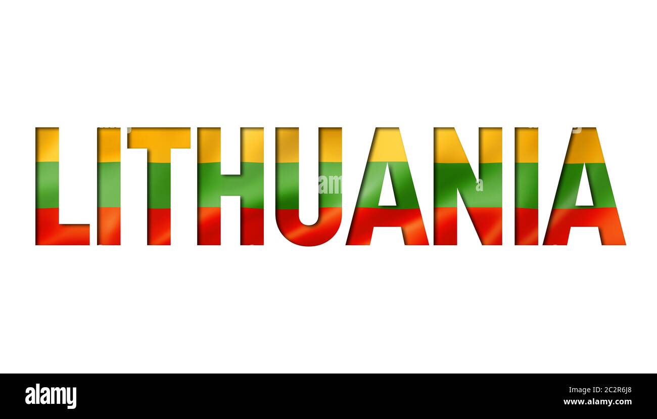 lithuanian flag text font. lithuania symbol background Stock Photo - Alamy