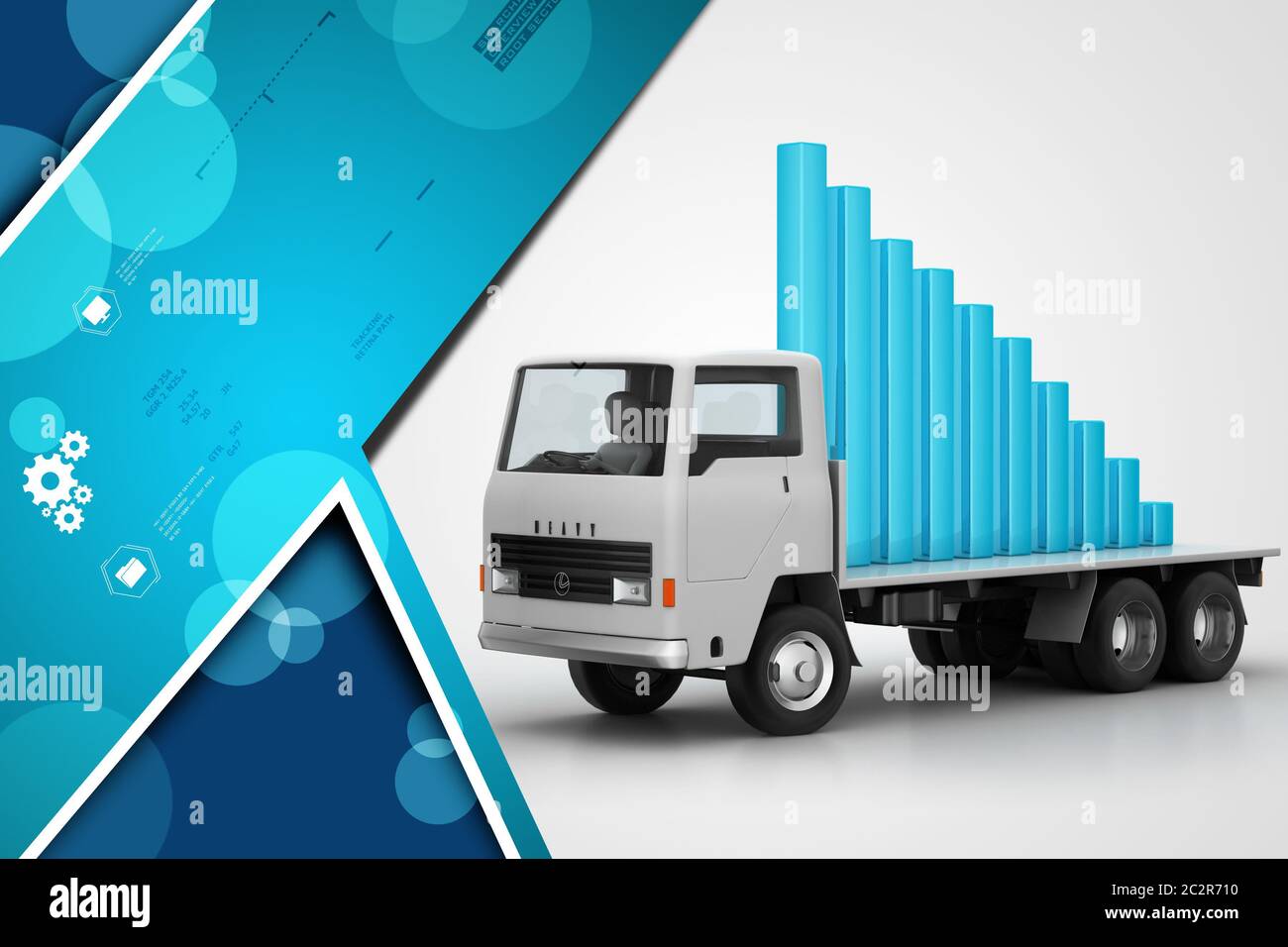 Transportation of business graph in truck Stock Photo - Alamy