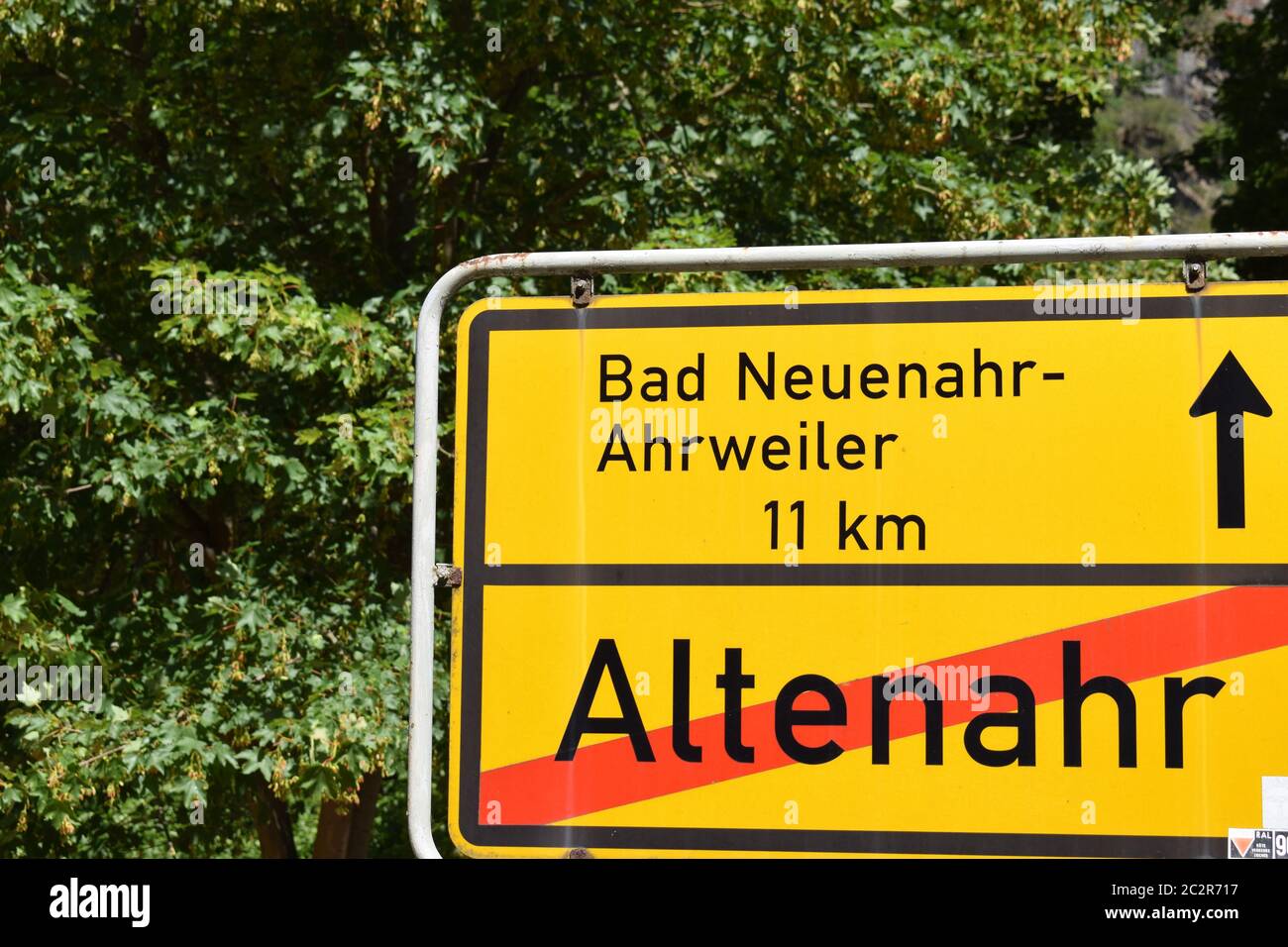 Altenahr city limits Stock Photo - Alamy