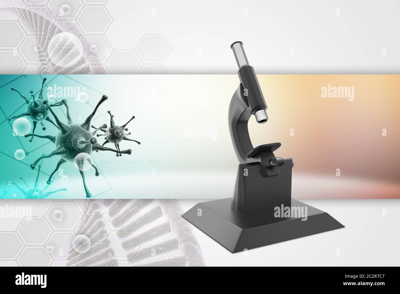 microscope on abstract background Stock Photo - Alamy