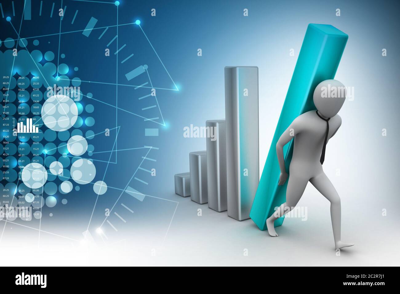 3d column chart hi-res stock photography and images - Alamy