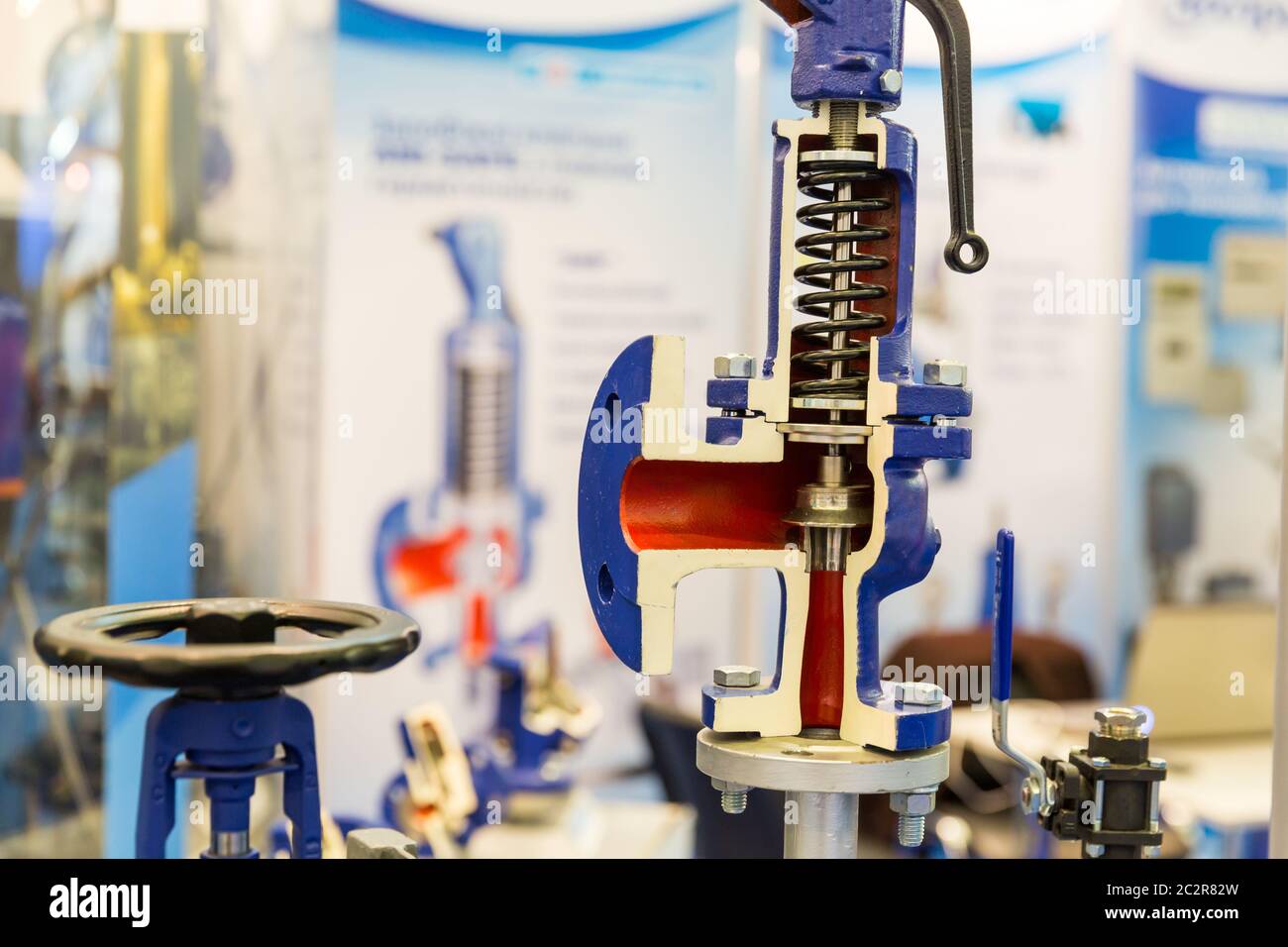 Water pump valve cross section, inside view. Waterpump construction ...